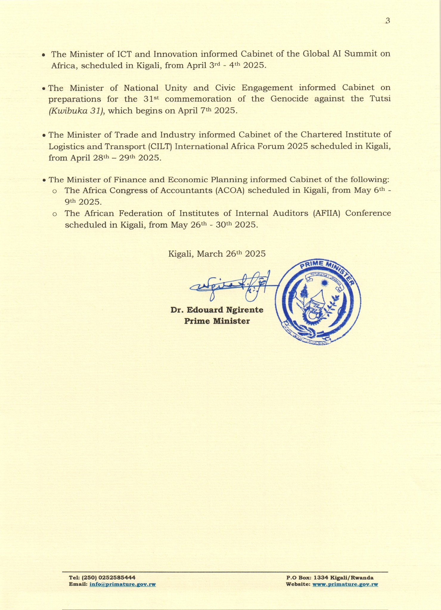 Col. Kayigamba appointed to head RIB - MKU Magazine